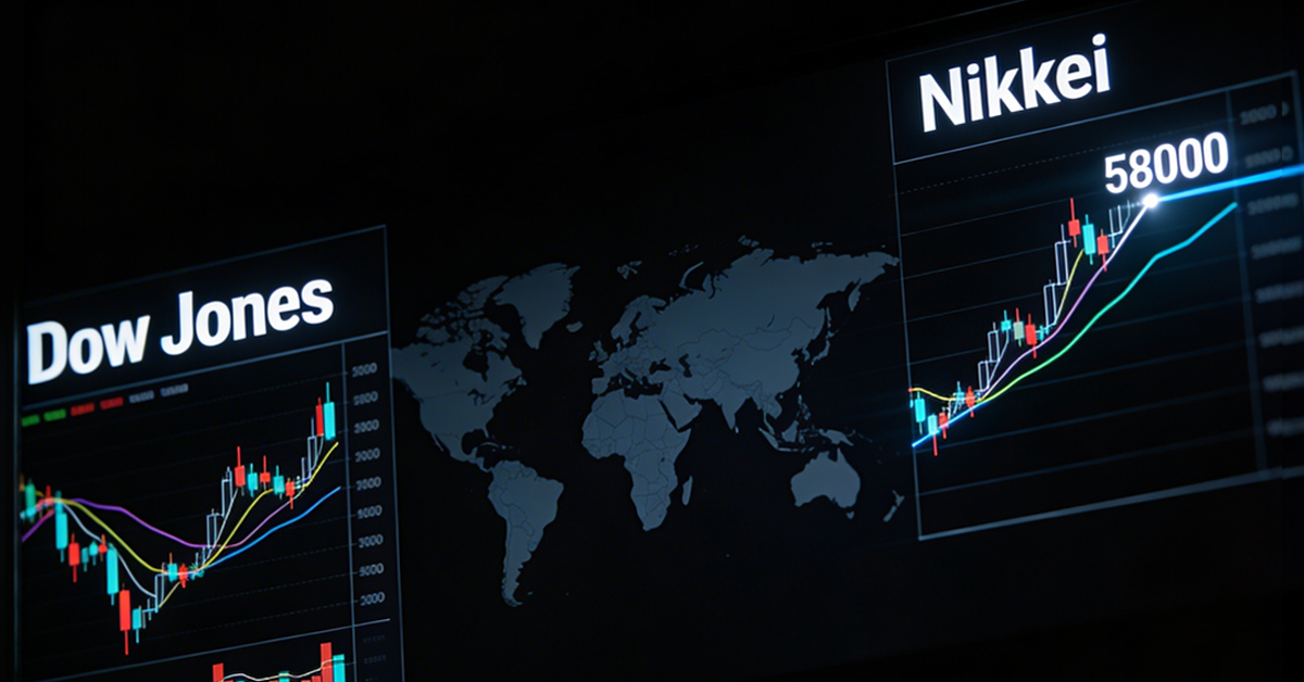 Dow Hits New Record High as Nikkei Nears 58,000 | Today